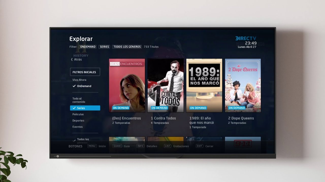 Nueva guía de programación DIRECTV