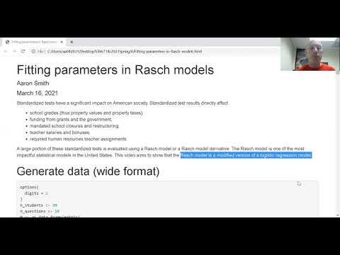 Fitting parameters in Rasch models