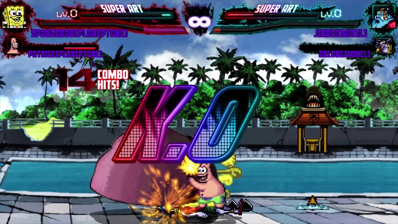 SpongeBob and Patrick vs Jimbei and Arlong (Mugen Battle)!!!