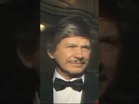 Interview with Charles Bronson at Night of 100 Stars II, Radio City Music Hall, New York City, 1985.