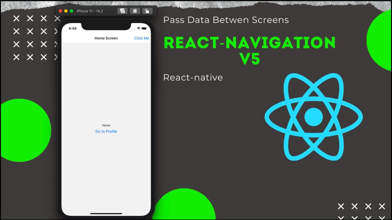 Passing data between screens | React Navigation | Navigation Hooks | React Native
