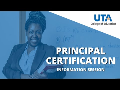 Principal Certification Information Session