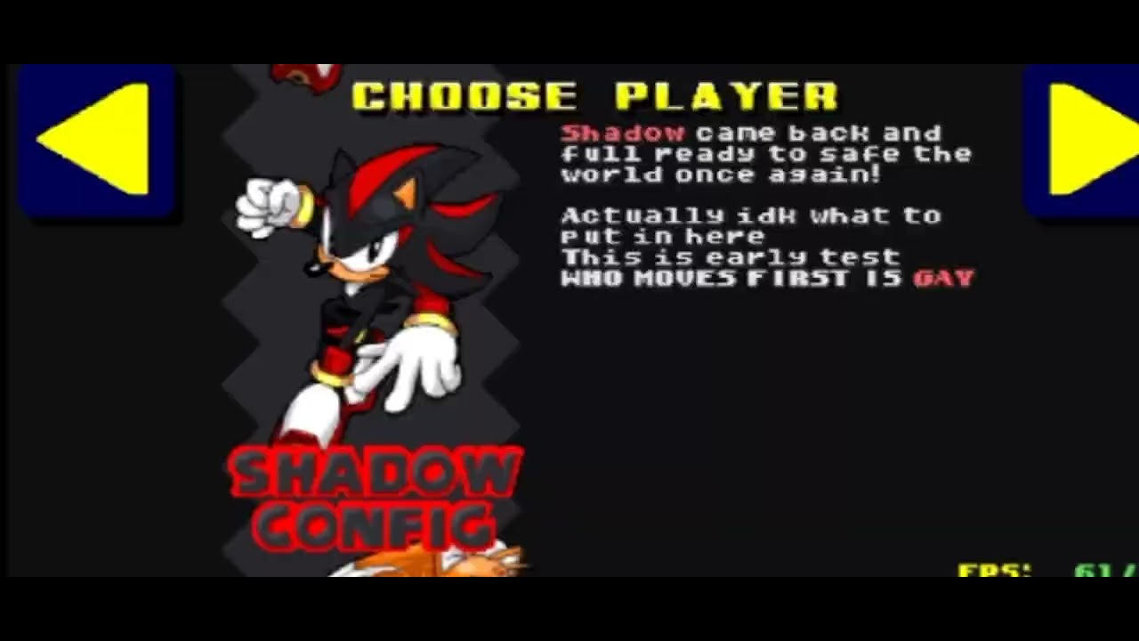 [SRB2] Shadow Configuration version 1.9 PRE BETA showcase.