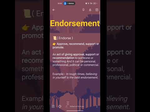 Endorsement meaning #meaning #english #vocabs #ytshorts #endorse #endorsement #endors #endorsed