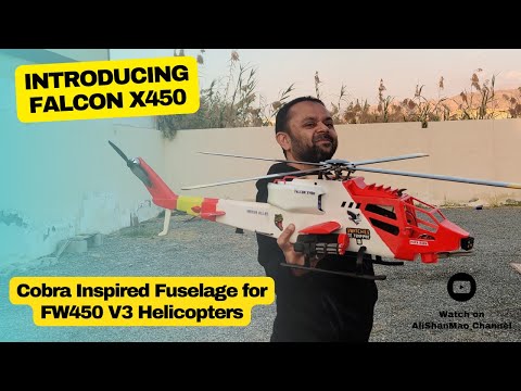 🚁 Falcon X450 Cobra Inspired RC Helicopter Fuselage for FW450 V3・ 3D ...
