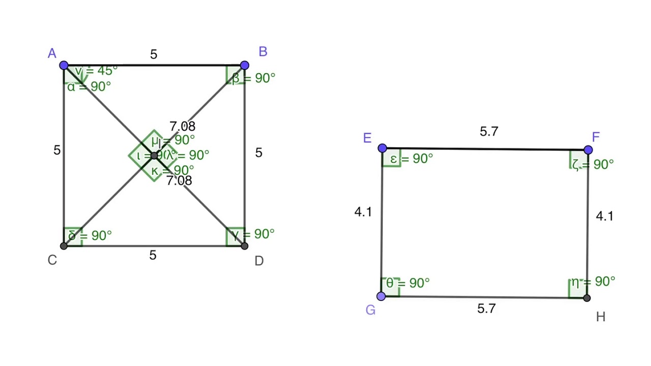 Video 4 - Using GeoGebra to add Diagonals and Angles