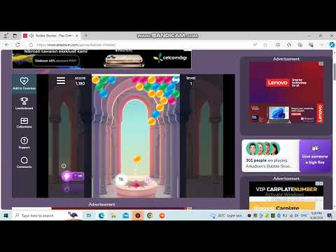 Playing Arkadium's Bubble Shooter(26/9/2024)
