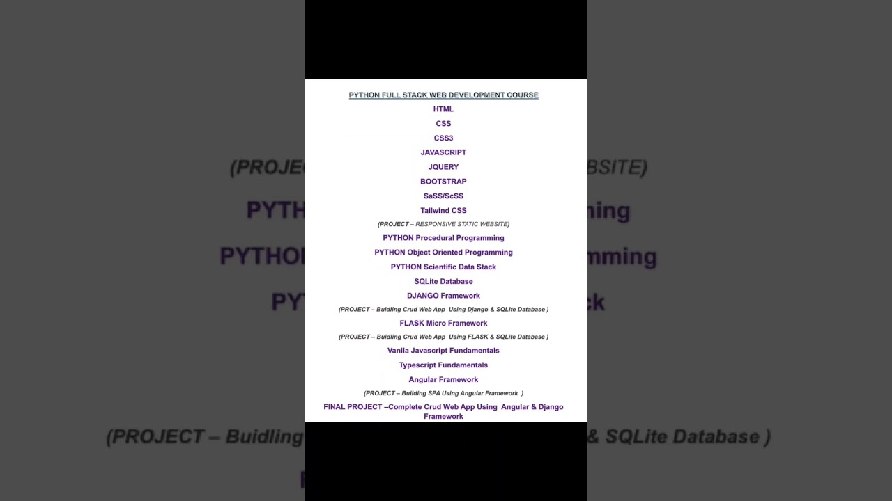 ##Python##full learning process##FULL STACK DEVELOPER ##
