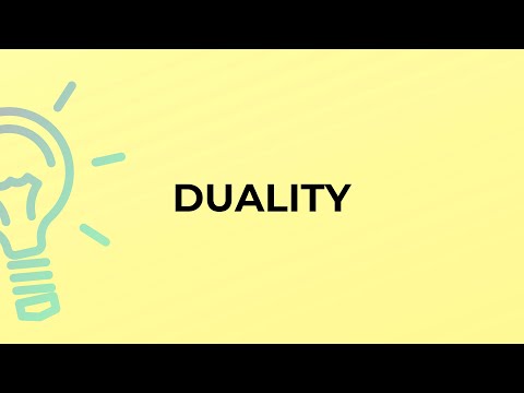 What is the meaning of the word DUALITY?