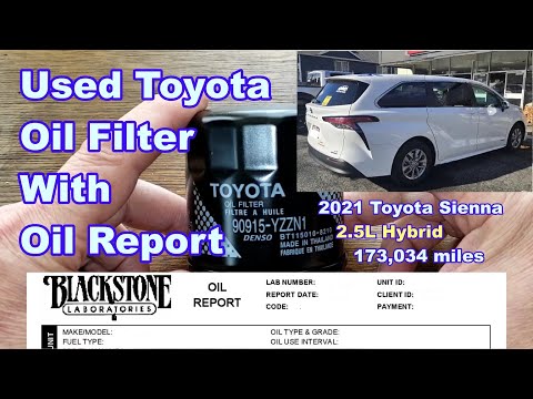Toyota Oil Filter 90915-YZZN1 Cut Open, With Oil Analysis