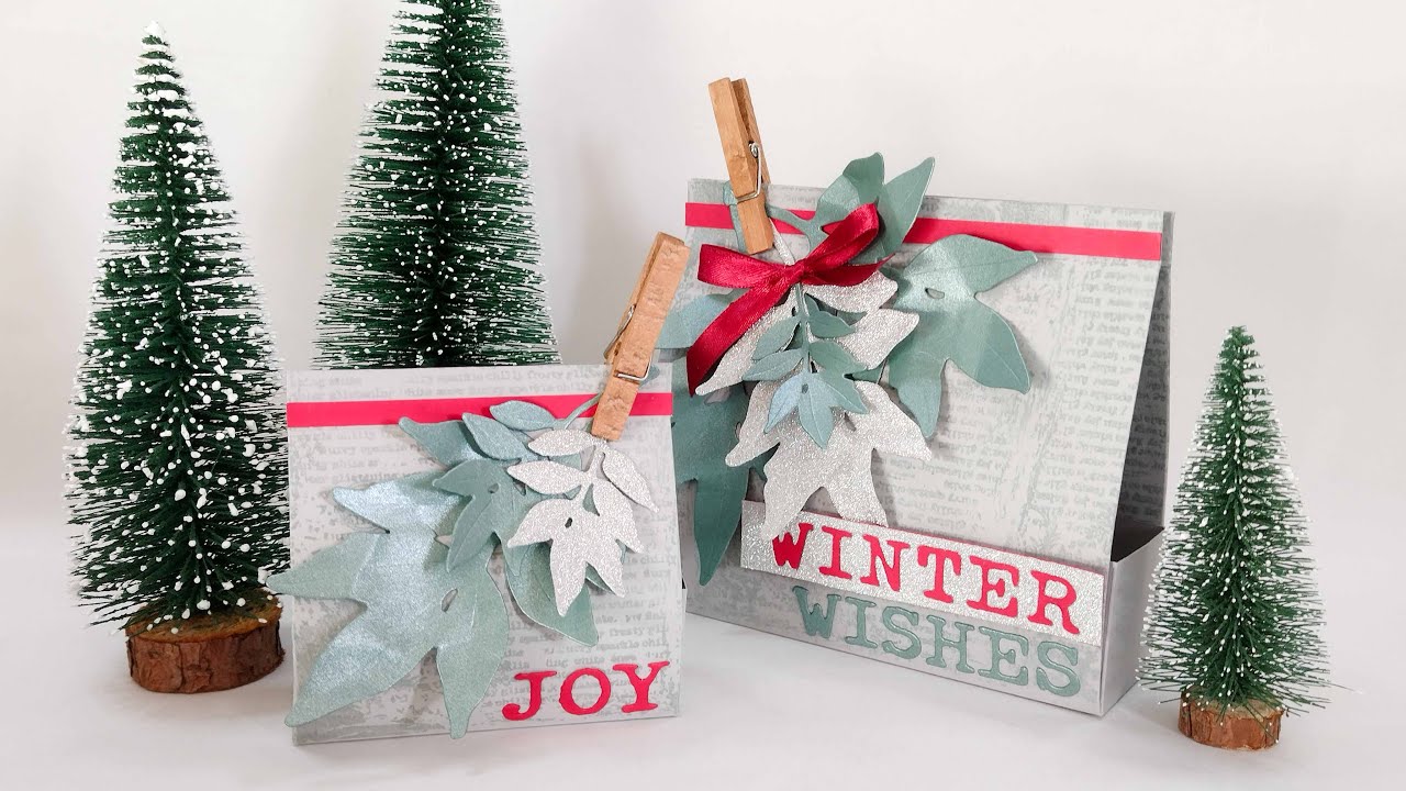 Tutorial | Christmas Gift Box Pouch | Folds Flat | Scoreboard Make