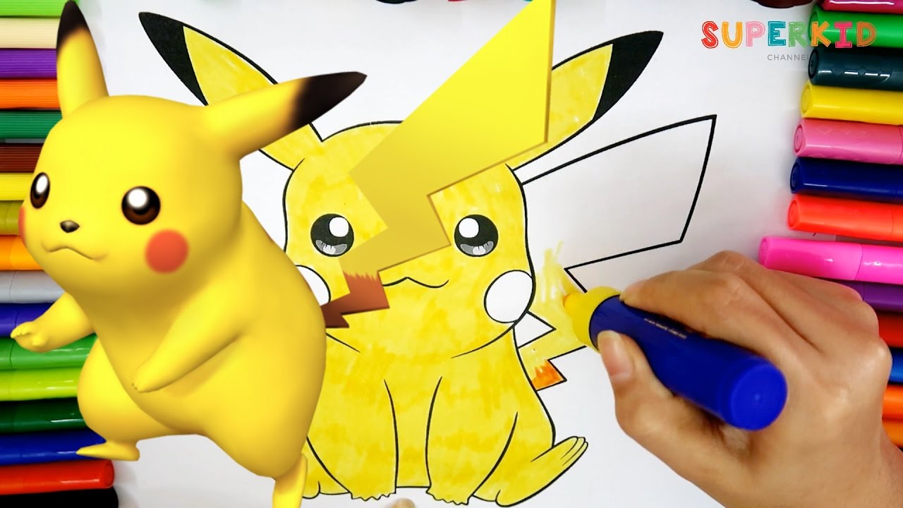 Easy Pikachu Coloring Page - Free Printable Coloring Pages for kids and Preschoolers