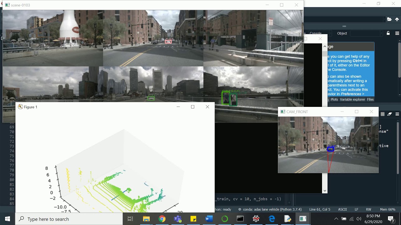 LIDAR, Camera Data Fusion with YOLOV3 Object Recognition for Autonomous cars
