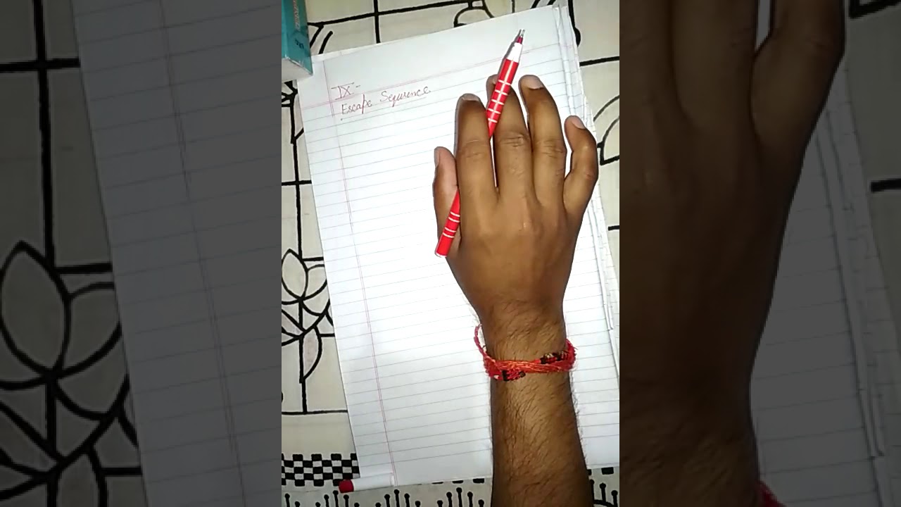 Class IX: Computer Application(Escape Sequence)