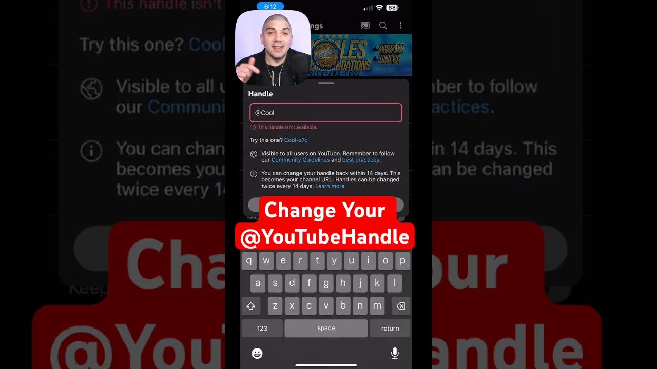 How to Change Your YouTube Handle