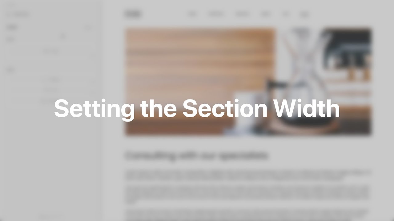 Setting the Section Width | YOOtheme Documentation