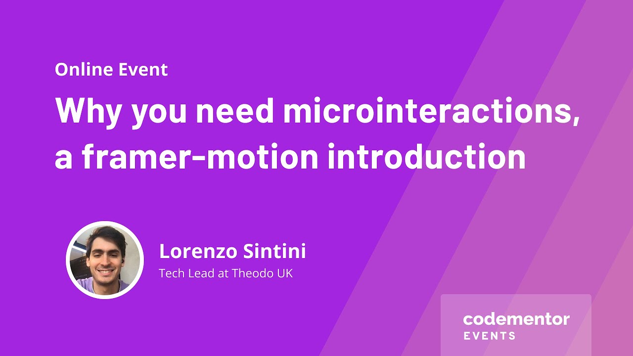Why you need microinteractions, a framer motion introduction | Lorenzo Sintini