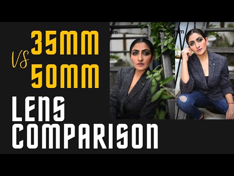 35mm vs 50mm Prime Lens Comparison for Portrait Photography | Live Model Shoot