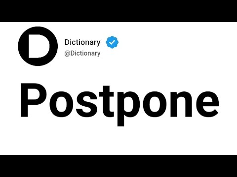 Postpone Meaning In English