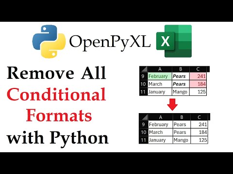 OpenPyXL - Remove All Conditional Formatting from an Excel Worksheet with Python | Data Automation