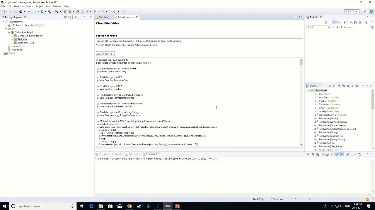 Viewing source code of Java's built-in classes with Eclipse