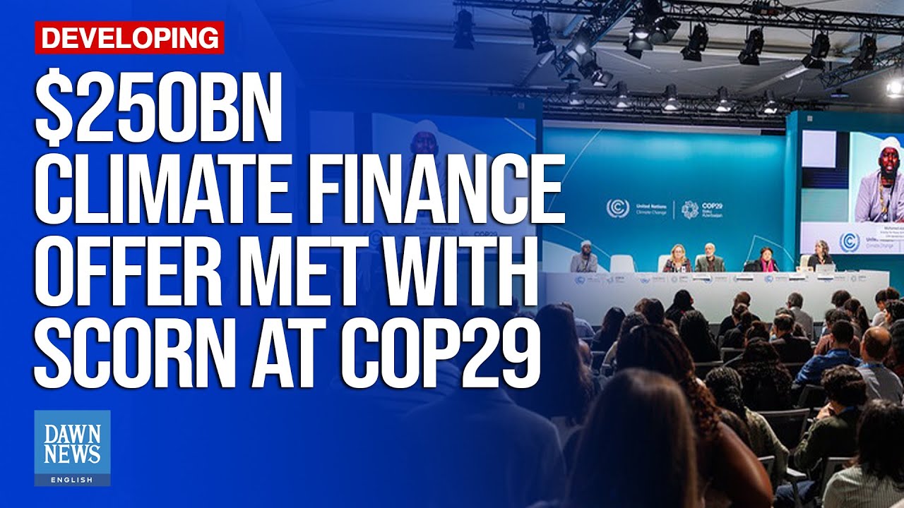 Climate Finance Offer Met with Scorn at COP29 | Dawn News English