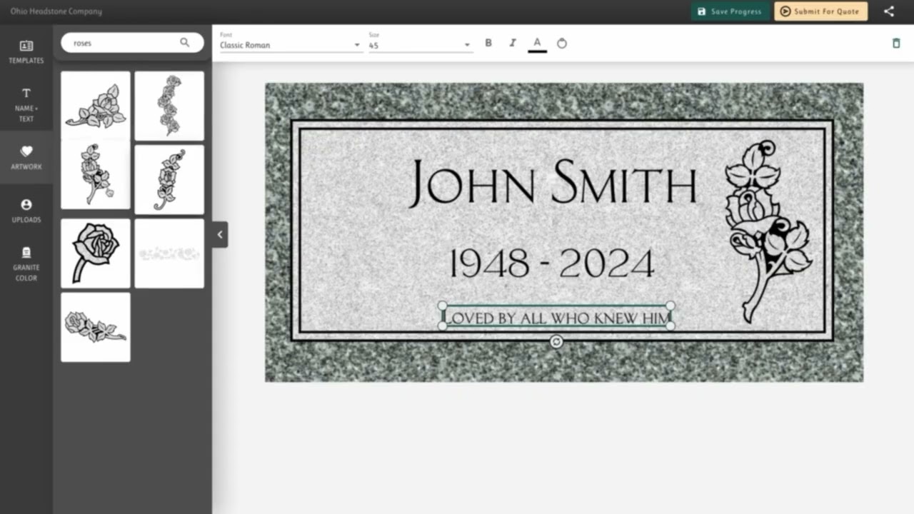 Design a headstone - for free!