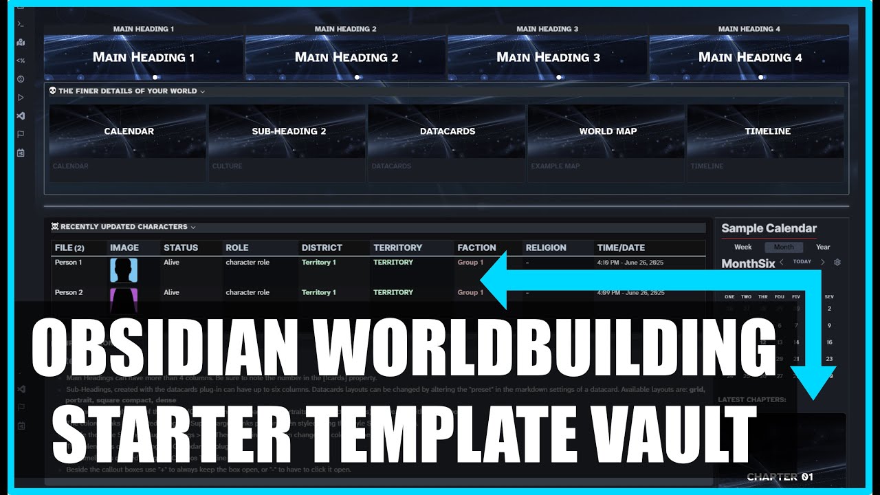 New Obsidian Worldbuilding Starter Template Vault