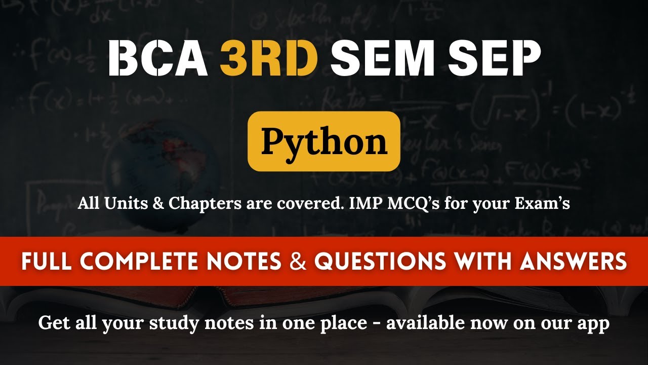 BCA 3rd Semester SEP Python Notes & Questions with Answers