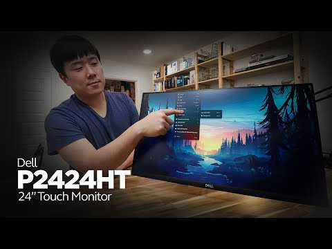 Dell 24" Touch Monitor Unboxing, Set Up & Testing - P2424HT - USB-C Hub Productivity Monitor