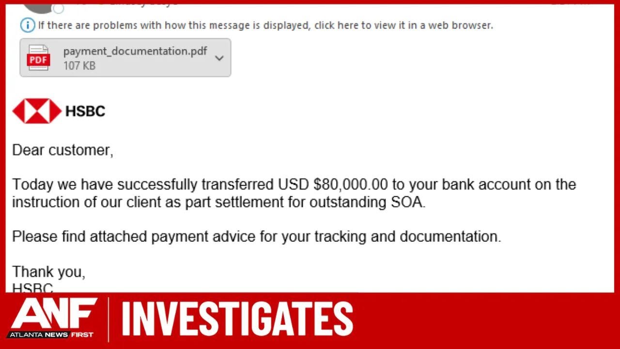 Email phishing scam hides the link in a PDF to infect your computer