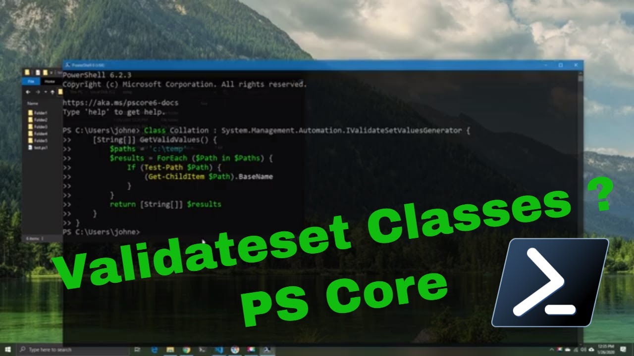Powershell Core with ValidateSet Classes