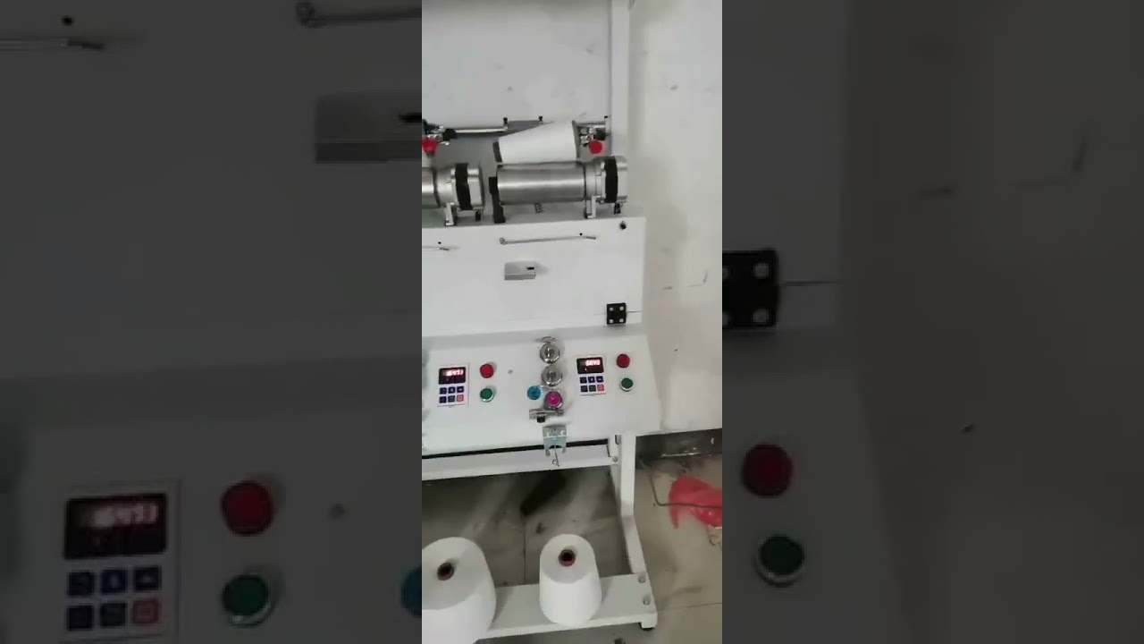Cone winding machine #yarnmachine #sweaterfactory
