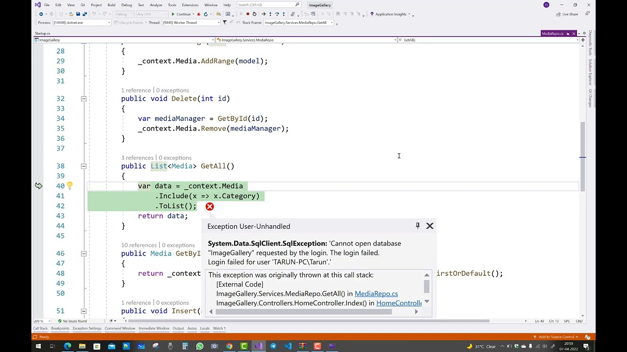 Fix: Can not Open Database requested by the login failed for the User