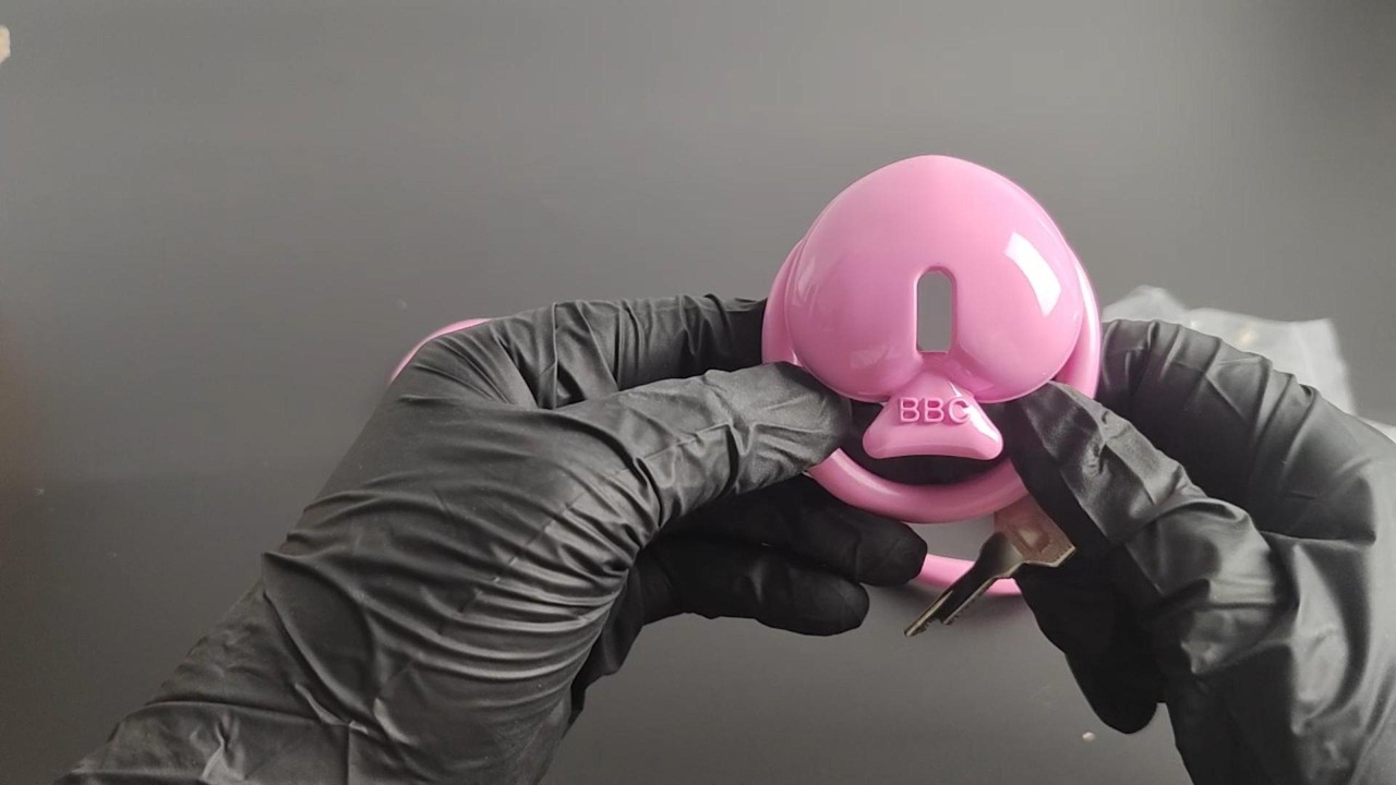 Pink BBC Chastity Cage
