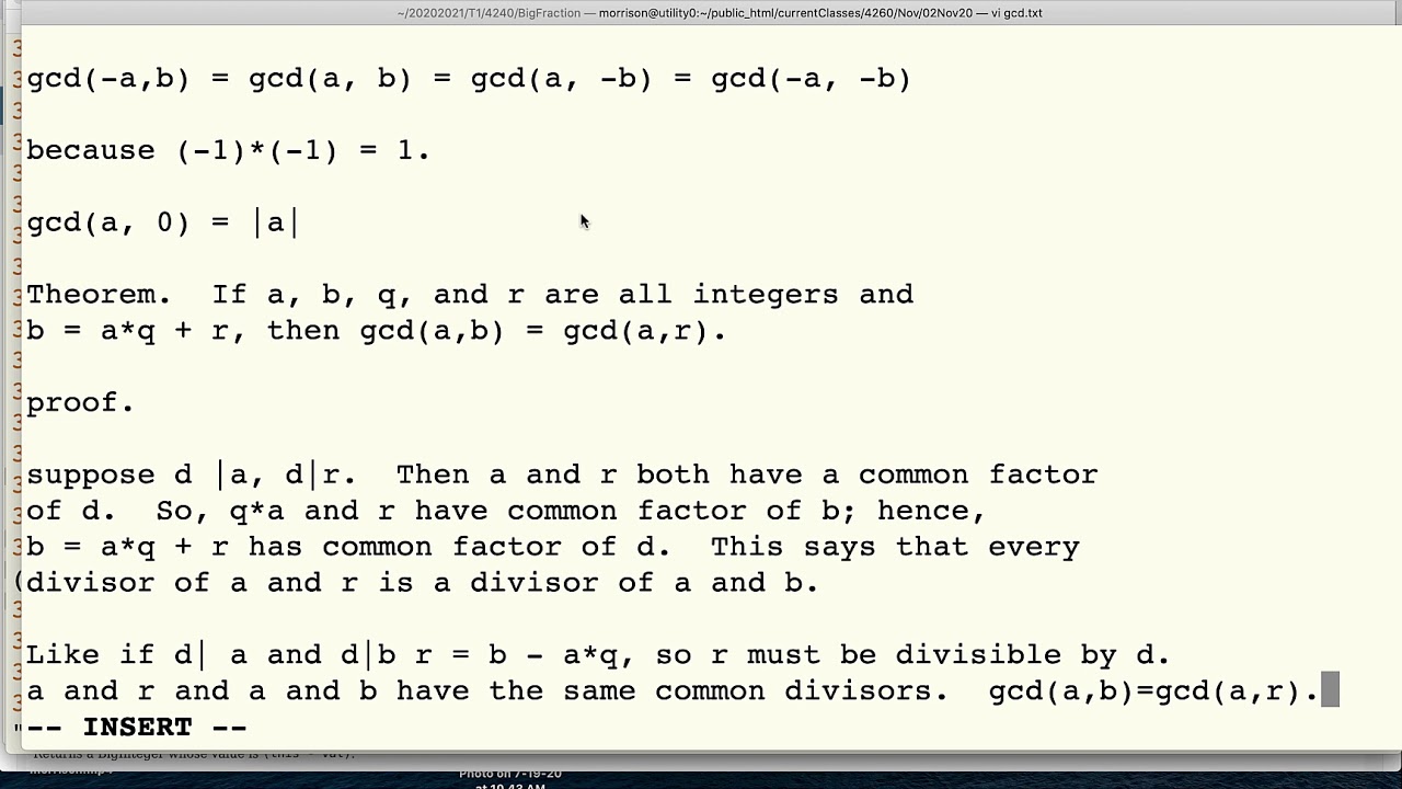 Euclid's Algorithm and the implementation of gcd in Python