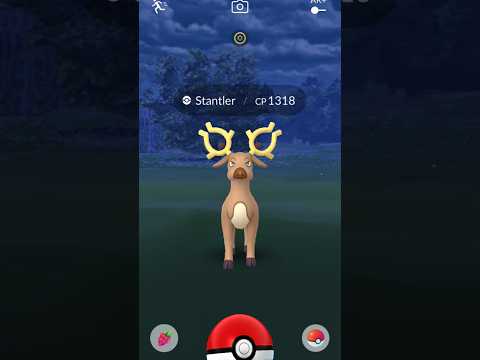Catch Stantler Pokemon in Pokemon go 🥳 #pokemon #pokemongo #catch #catchpokemon #viral