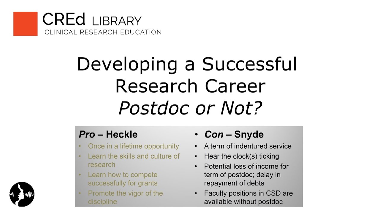 Developing a Successful Research Career: Postdoc or Not?
