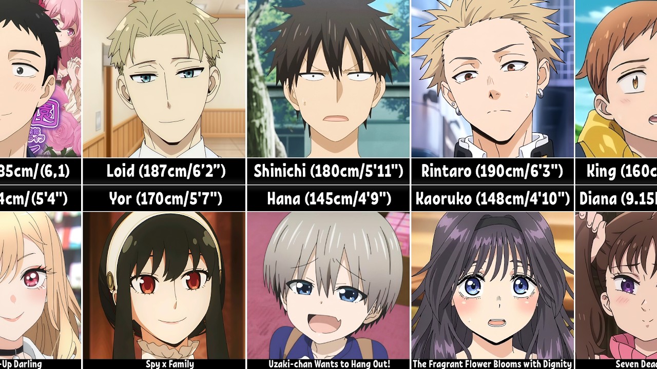 Anime Characters with the Biggest Height Difference
