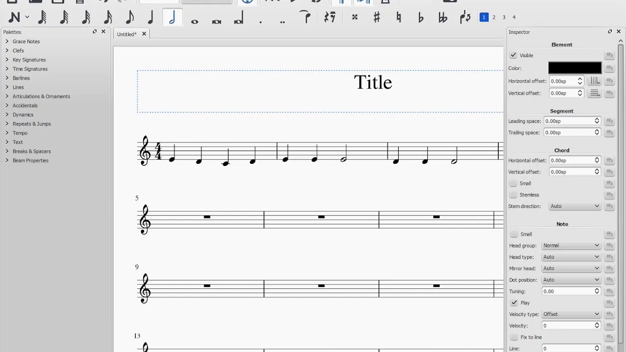 Mastering MuseScore - Your First Score