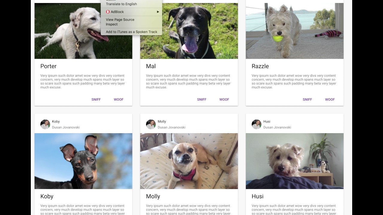 Angular2 Listing Presentation