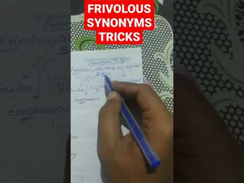 FRIVOLOUS SYNONYMS TRICKS | SYNONYMS ANTONYMS TRICKS #shorts #synonymstricks #synonymsantonyms #ssc