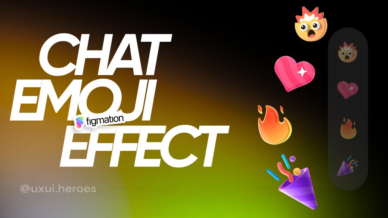 Emoji chat reaction animation in figma | Figma tutorial | Figma animation