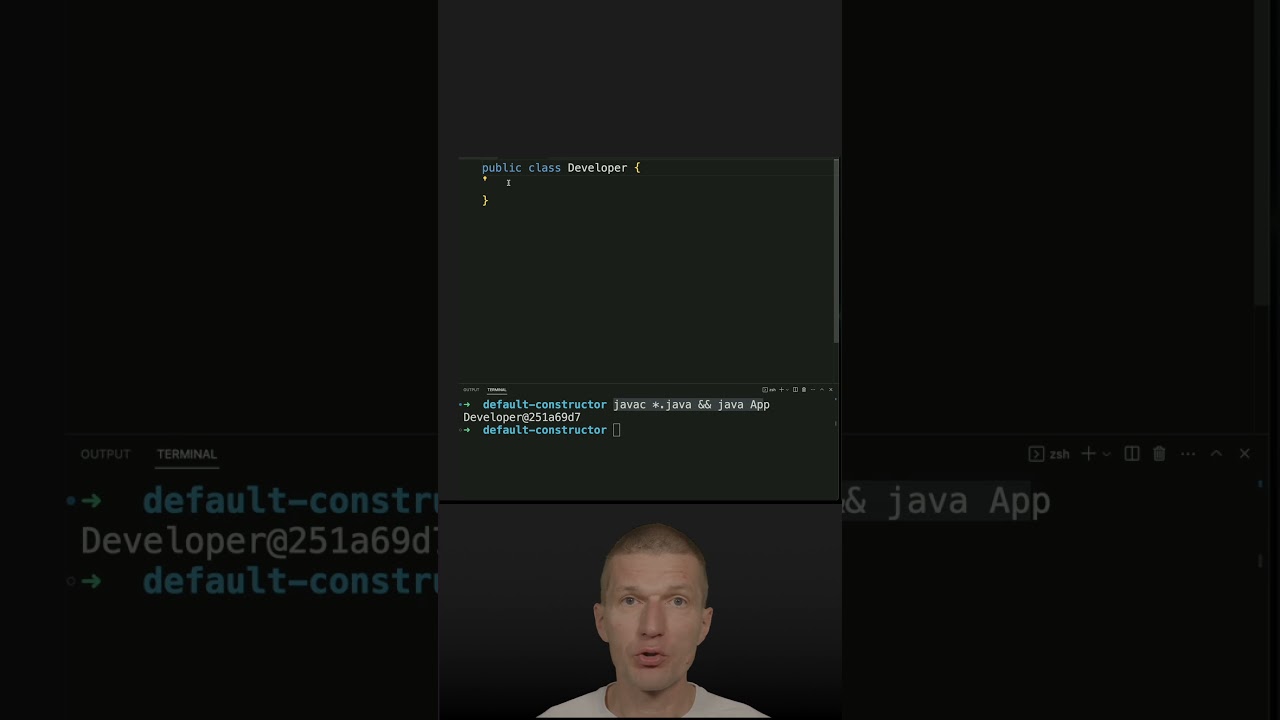 Java Basics: What is a Default Constructor? #java #shorts