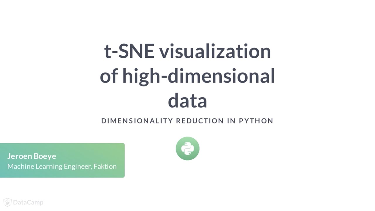 Python Tutorial: t-SNE visualization of high-dimensional data
