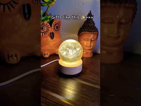 3D galaxy crystal ball lampโจ๏ธ๐ฎ #nightlamp #3dlamp #galaxy #moon #homedecor#decor #amazonfinds#lamp
