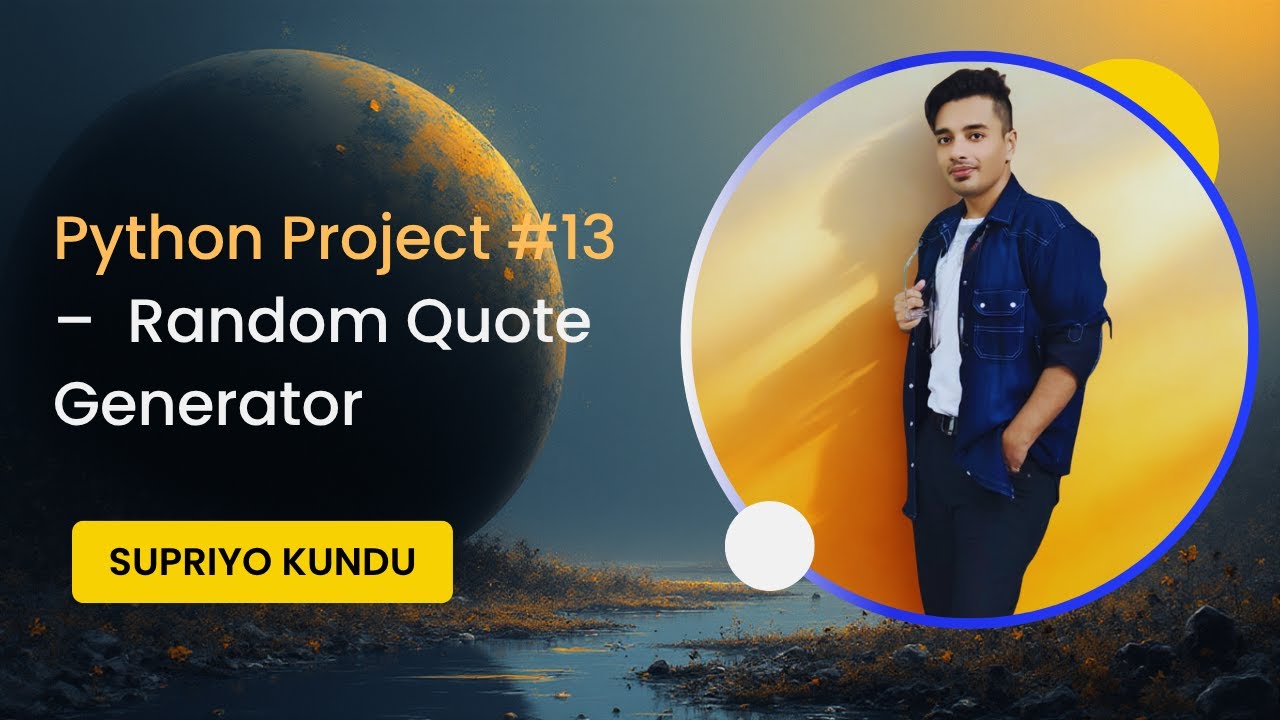 🐍 Python Project #13 – Random Quote Generator | Learn Python Step by Step | Mini Project Series