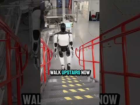 Tesla Optimus robot update showcases improved walking and motor skills #shorts #technology
