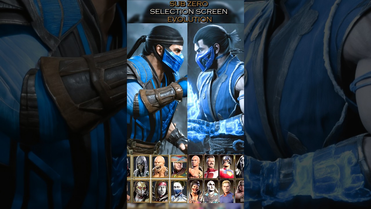 Sub-Zero Selection Screen Evolution in Mk9 , MkX , Mk11 and Mk1 Khaos Reigns #mortalkombat1havik
