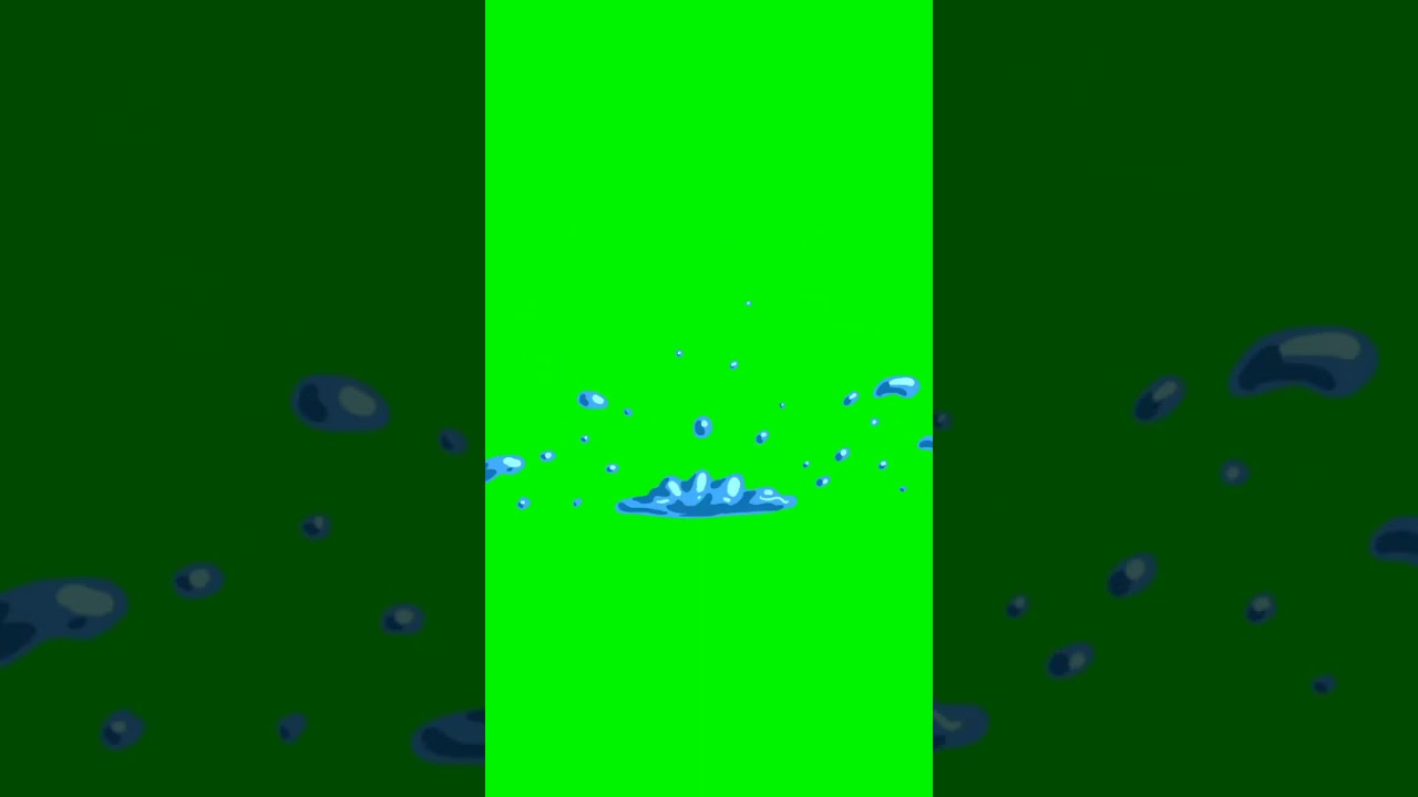 green screen video water drop 💧 free to use your videos #greenscreen #nocopyright #water #shorts